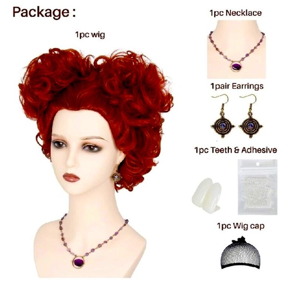 Koonfan | Hair | Hocus Pocus Winifred Sanderson Wig Winnie Costume Red ...
